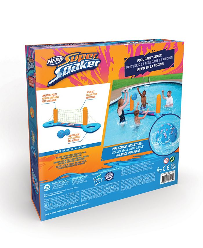 Nerf Super Soaker Inflatable Volleyball Game Set by Wowwee - Macy's