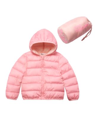 Little Girls Solid Packable Jacket with Bag, Created For Macy's - Macy's
