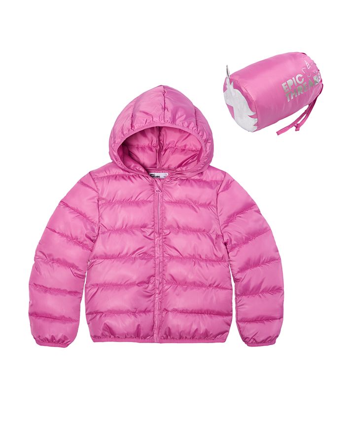 Epic Threads Little Girls Solid Packable Jacket with Bag, Created For ...