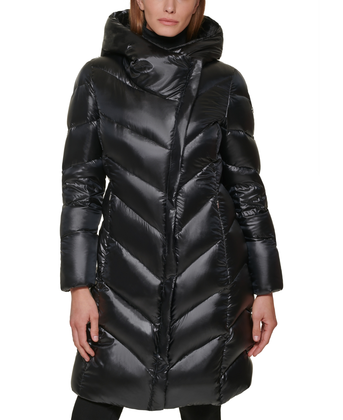 Click here for Calvin Klein Womens Faux-Fur-Lined Hooded Down Puf... prices