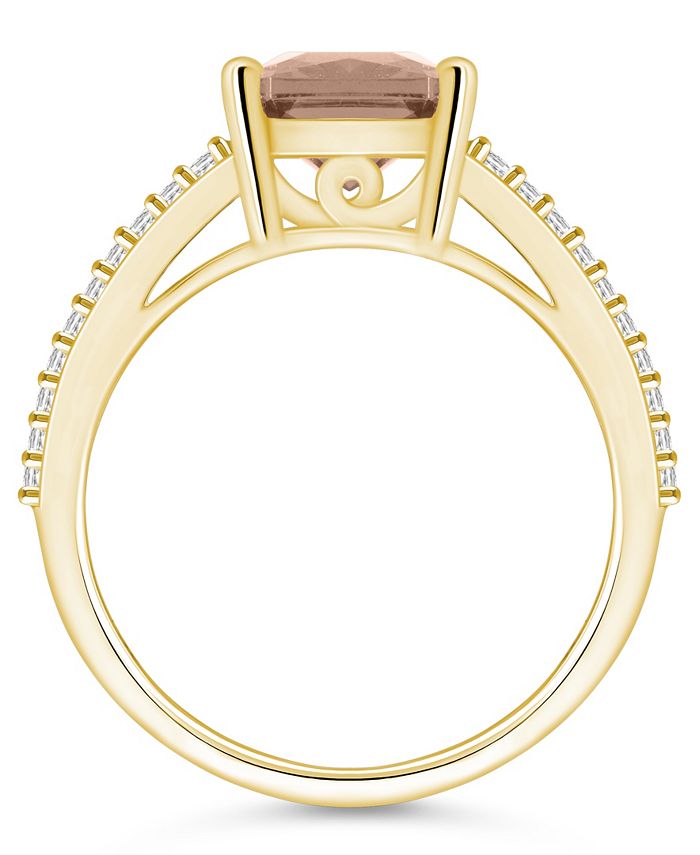 Macy's Morganite and Diamond Accent Ring in 14K Yellow Gold - Macy's