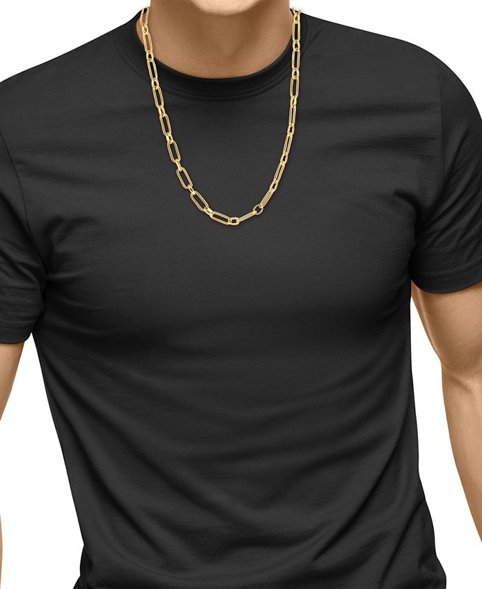 EFFY Collection EFFY® Men's Link 22" Chain Necklace in 14k Gold-Plated ...
