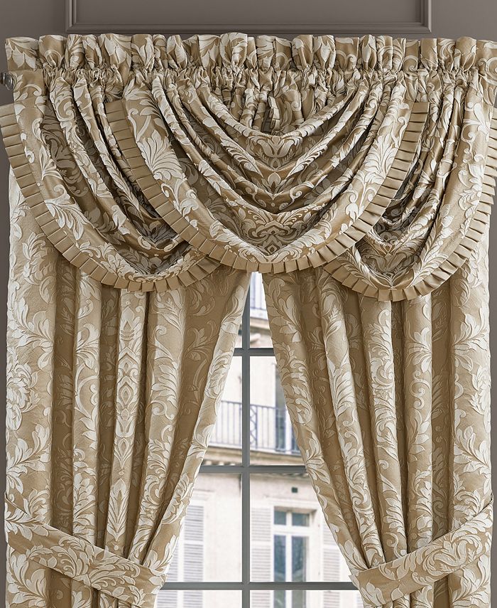J Queen New York Lugano Waterfall Window Valance, 33" x 49" - Macy's