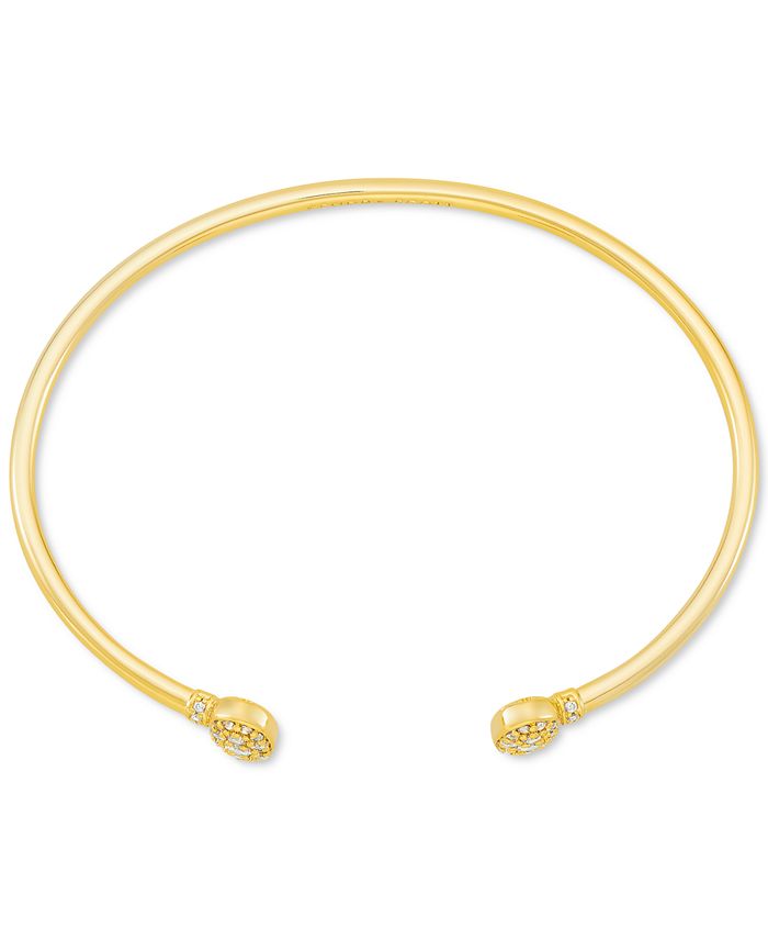 Kendra Scott Gold-Tone Crystal Grayson Cuff Bracelet - Macy's