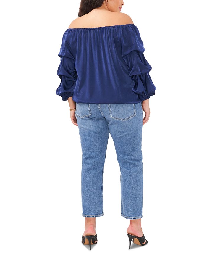 Vince Camuto Plus Size Off-The-Shoulder Balloon-Sleeve Blouse - Macy's