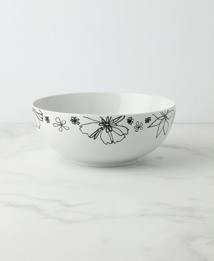 kate spade new york Garden Doodle Serving Bowl - Macy's