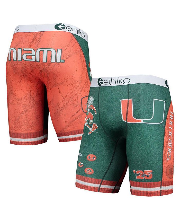 Ethika Men's Green Miami Hurricanes Schoolin' Boxers Briefs - Macy's