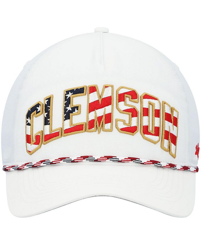 '47 Brand Men's '47 White Clemson Tigers Stars and Stripes Flag Flutter ...
