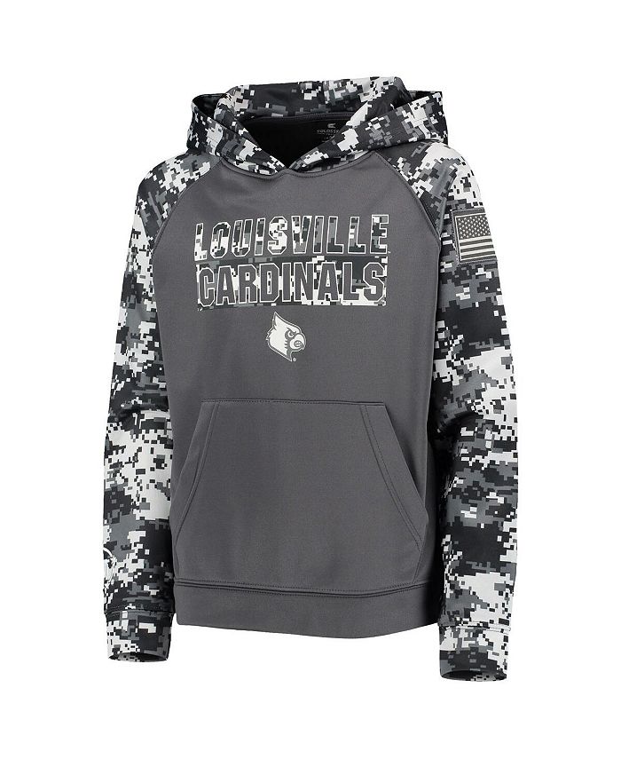 Colosseum Big Boys Charcoal Louisville Cardinals OHT Military-Inspired Appreciation Digital Camo ...