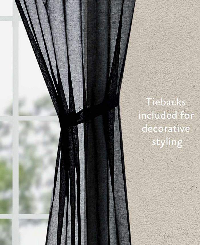 Jessica Simpson Milly Bling Sheer Tab Top Window Curtain Panel Pair ...