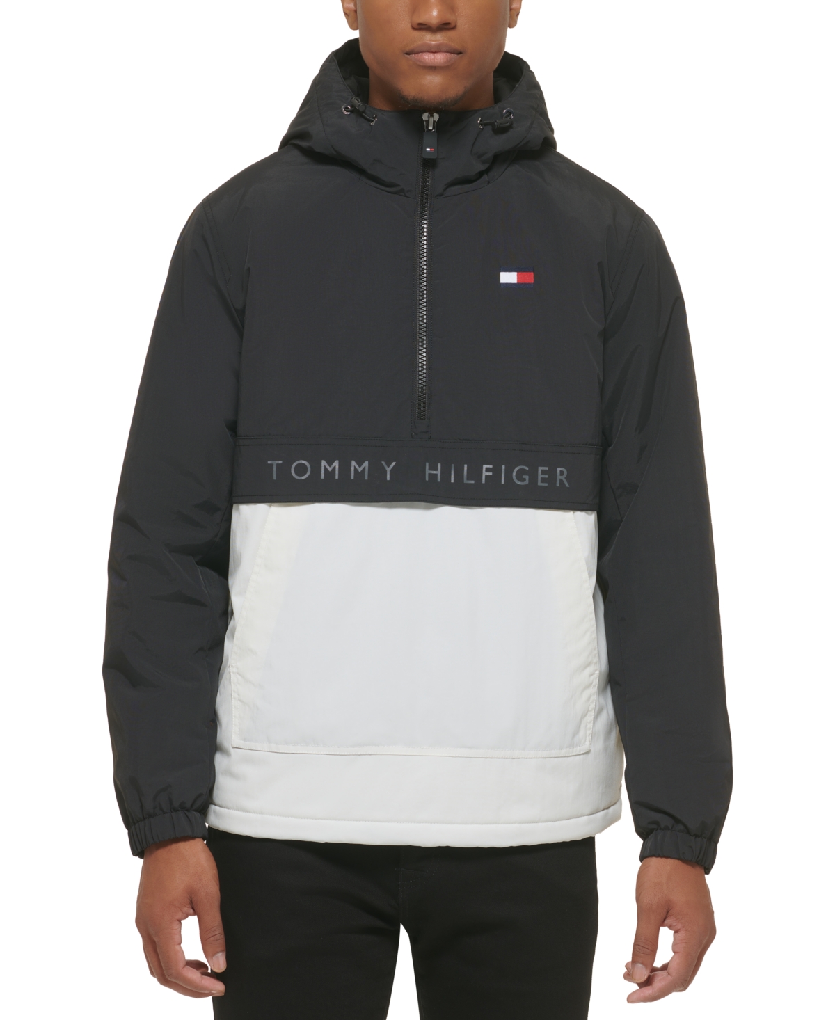 Click here for Tommy Hilfiger Mens Performance Taslan Popover Hoo... prices