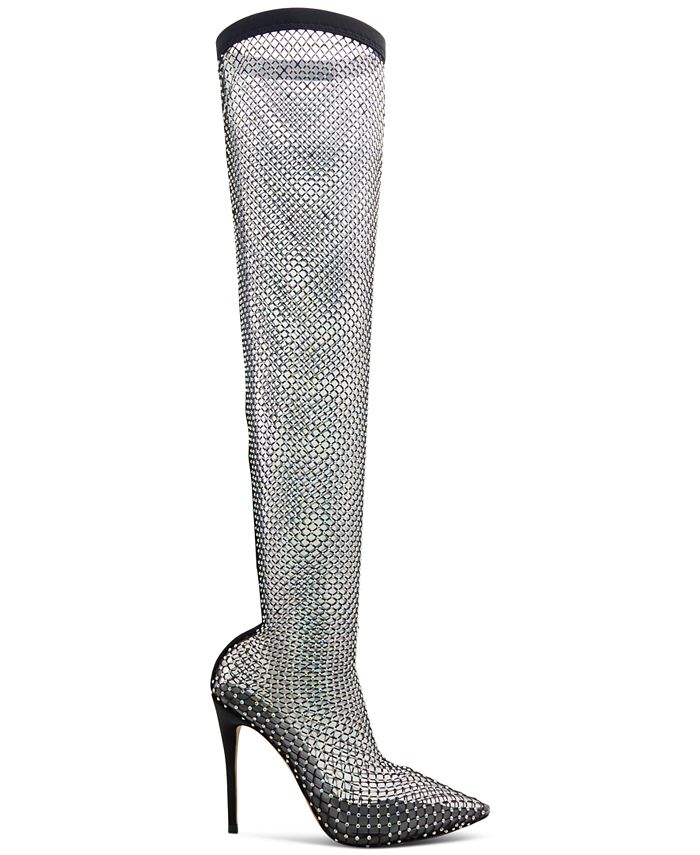 ALDO Women's Arturi Beaded Mesh Dress Boots - Macy's