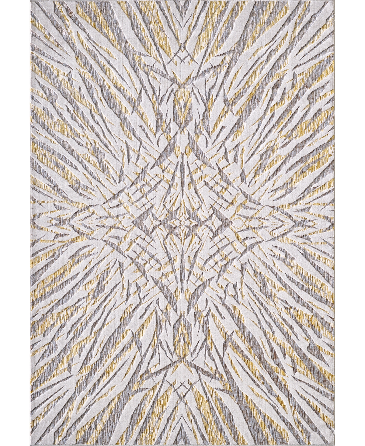 Click here for Kas Luna 7146 53 x 77 Area Rug - Ivory  Gold Tone prices