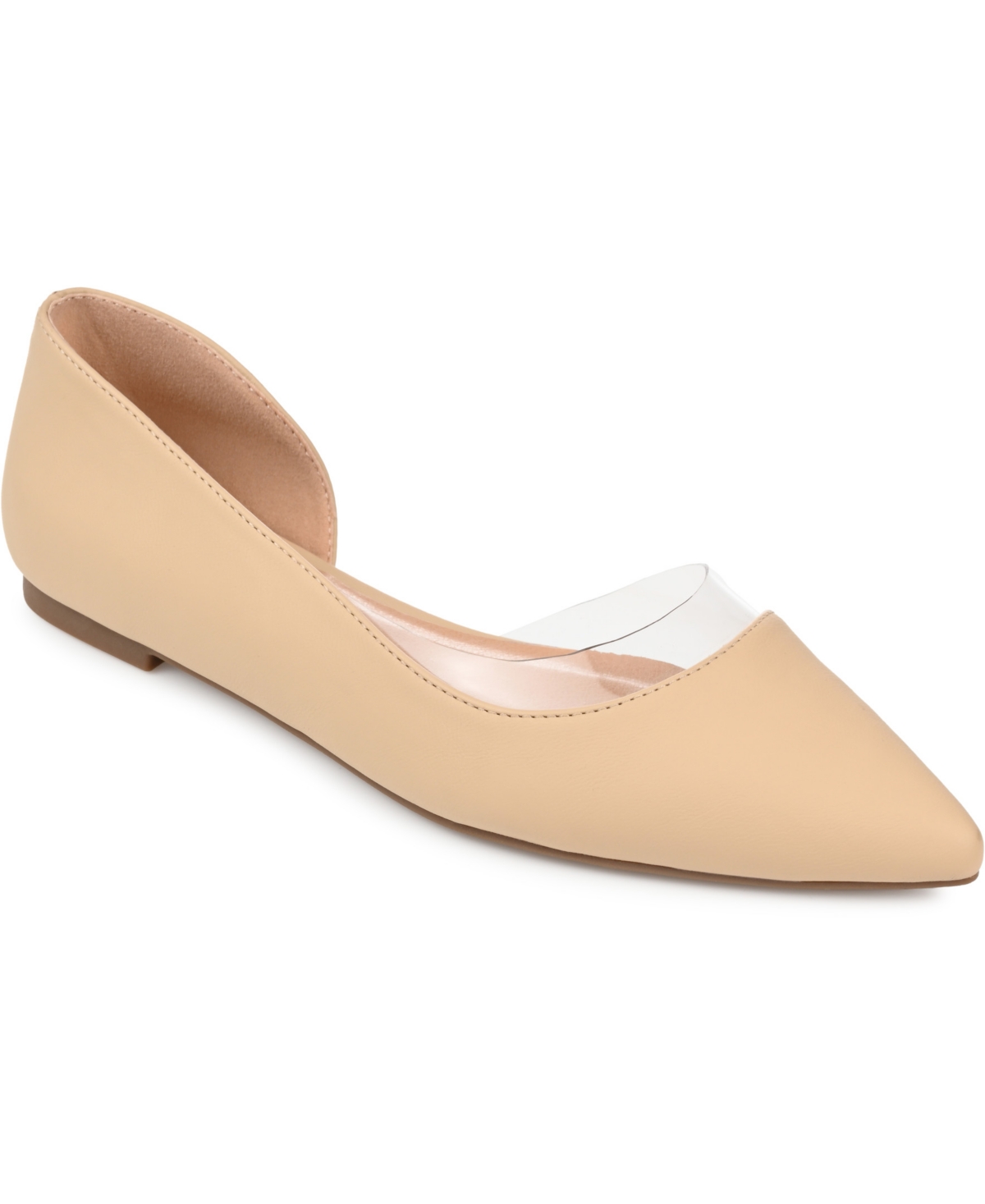 Click here for Journee Collection Womens Mikki Vinyl Flat - Tan prices