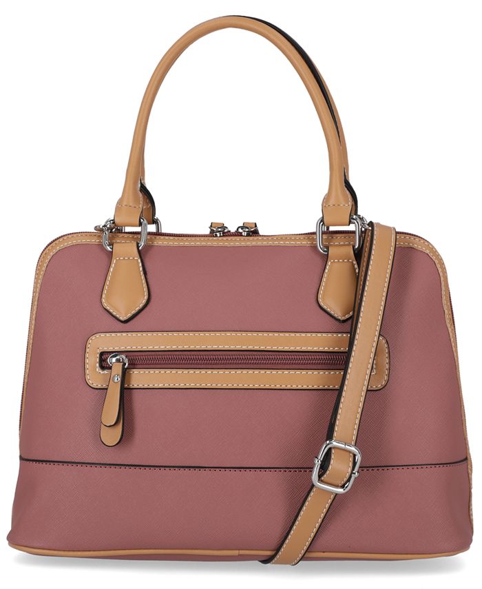 Giani Bernini Saffiano Dome Satchel, Created for Macy's & Reviews - Handbags & Accessories - Macy's