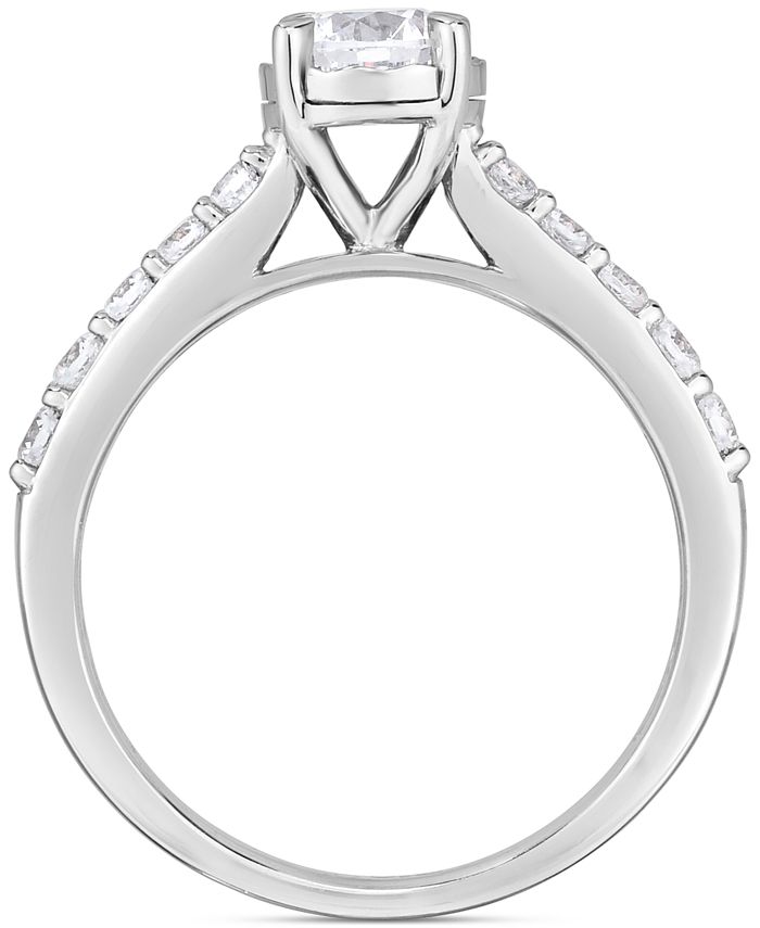TruMiracle Diamond Solitaire Plus Engagement Ring (1 ct. t.w.) in 14k ...