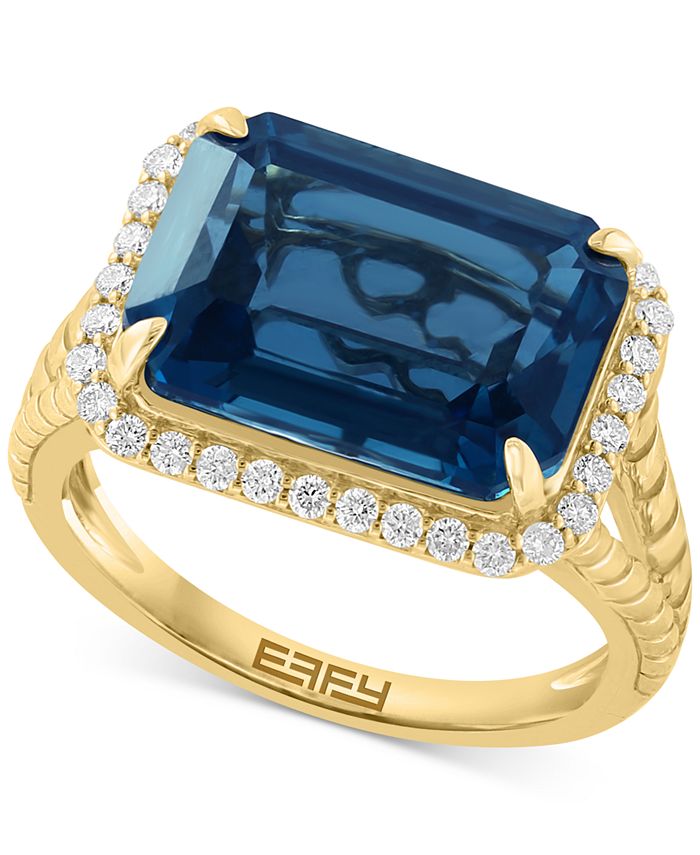 EFFY Collection EFFY® London Blue Topaz (9-1/3 ct. t.w.) & Diamond (1/3 ...