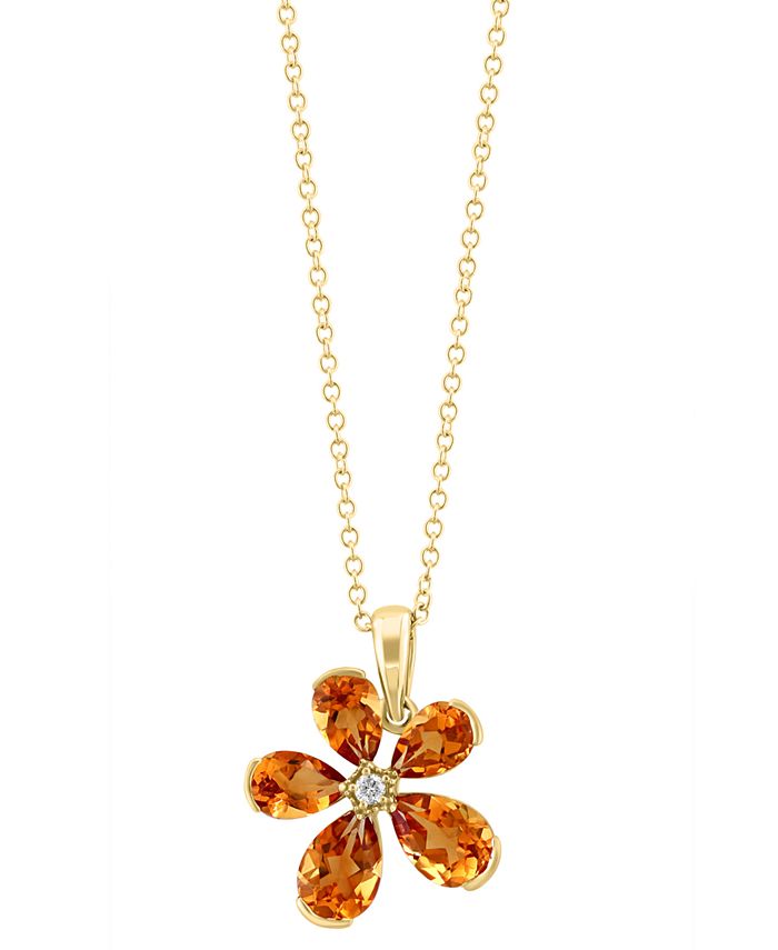 EFFY Collection EFFY® Citrine (2-1/5 ct. t.w.) & Diamond Accent Flower ...