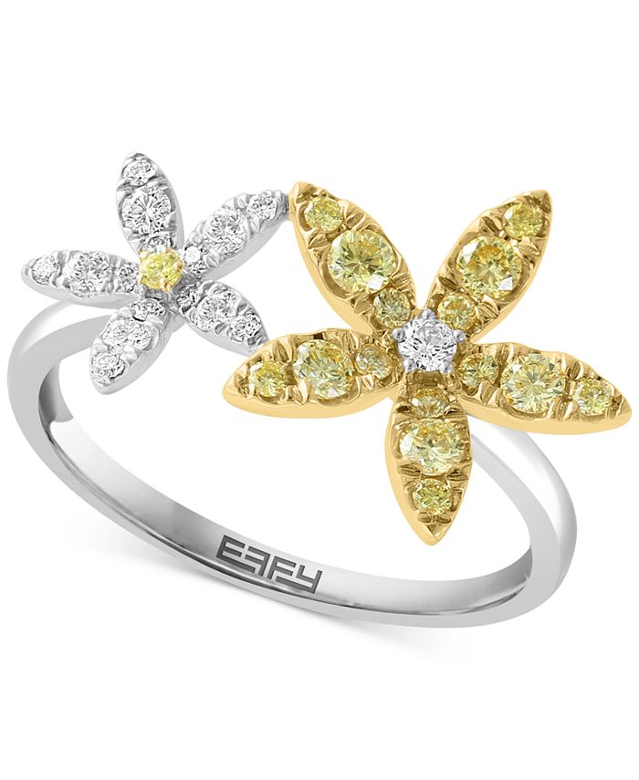 EFFY Collection EFFY® Yellow Diamond (3/8 ct. t.w.) & White Diamond (1/ ...