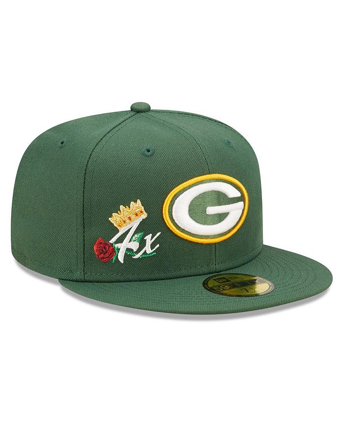 New Era Men's Green Green Bay Packers Crown 4x Super Bowl Champions ...