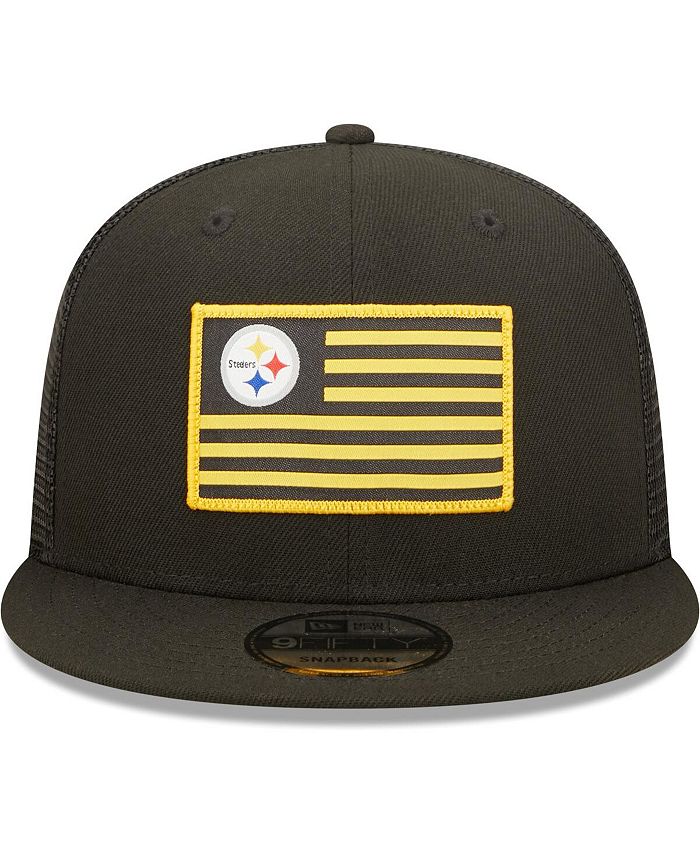 New Era Men's Black Pittsburgh Steelers Republic Redux 9FIFTY Snapback ...