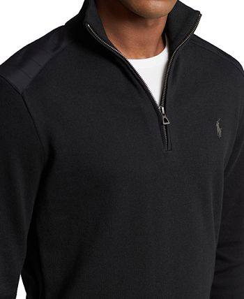 Polo Ralph Lauren Men's Hybrid Quarter-Zip Sweater - Macy's