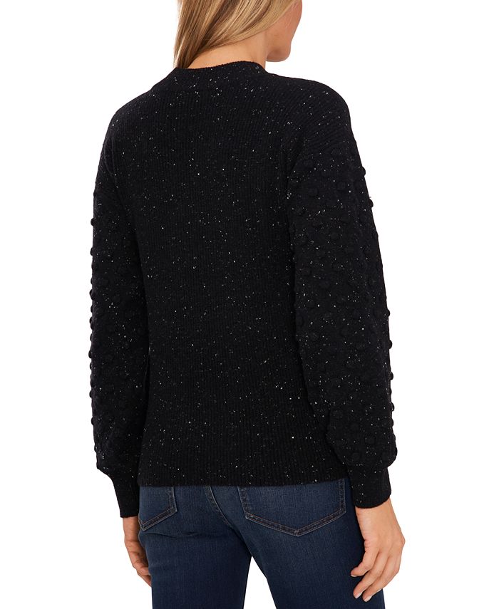 CeCe Women's Crewneck Bobble Sweater - Macy's
