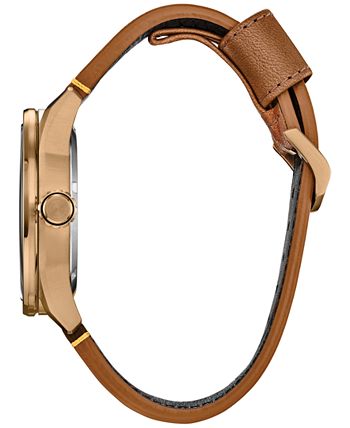 Citizen Eco-Drive Men's Avion Weekender Brown Leather Strap Watch 45mm ...