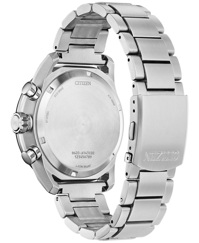 Citizen Eco-Drive Men's Chronograph Avion Weekender Stainless Steel ...