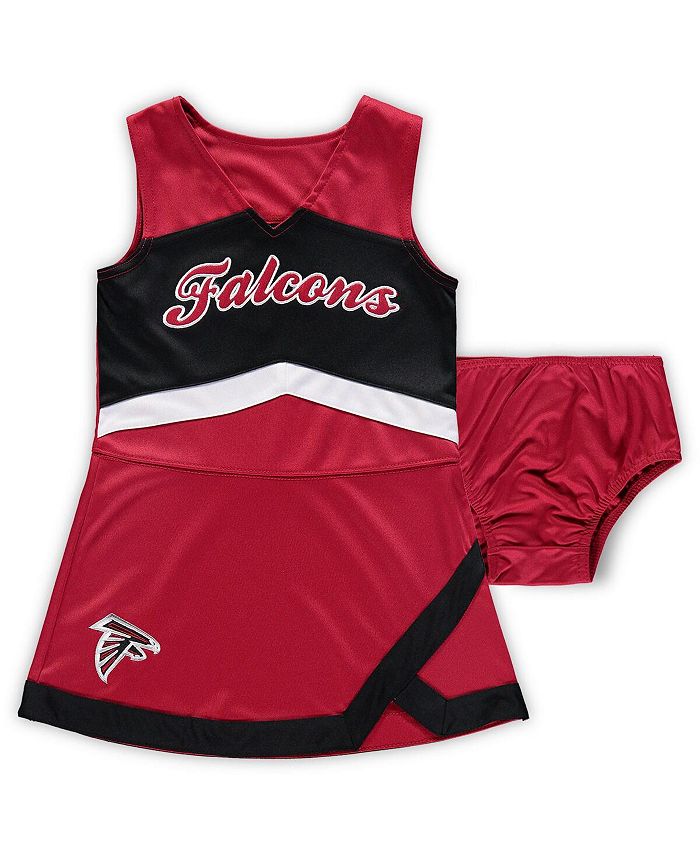 Outerstuff Little Girls Red, Black Atlanta Falcons Cheer Captain Jumper ...