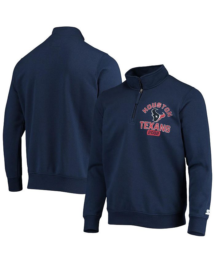 Starter Men's Navy Houston Texans Heisman Quarter-Zip Jacket - Macy's