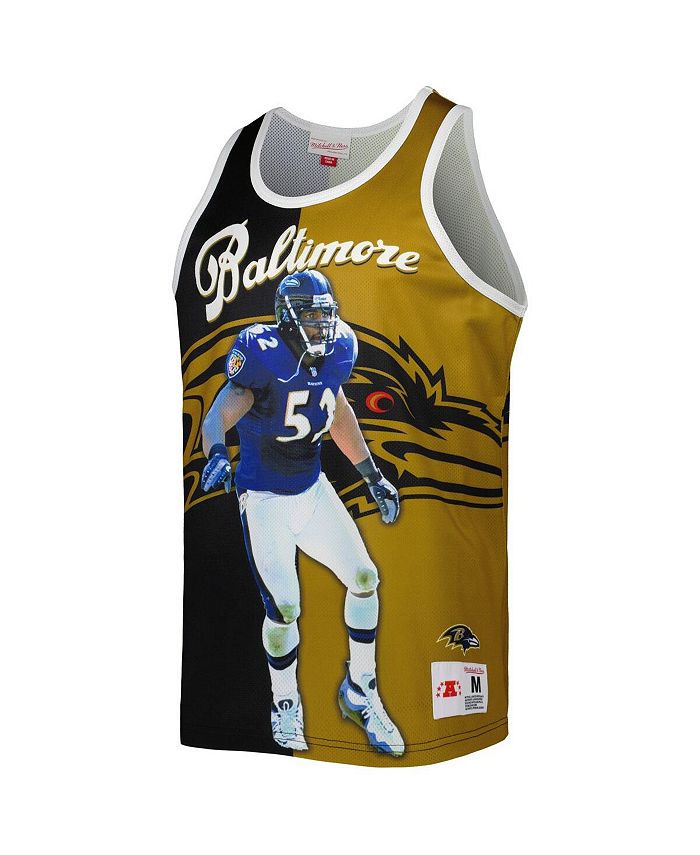 Mitchell & Ness Men's Ray Lewis Black, Gold Baltimore Ravens Retired ...
