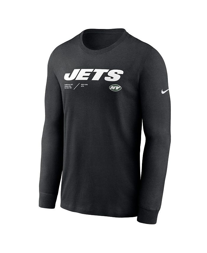 Nike Men's Black New York Jets Infograph Lock Up Performance Long ...