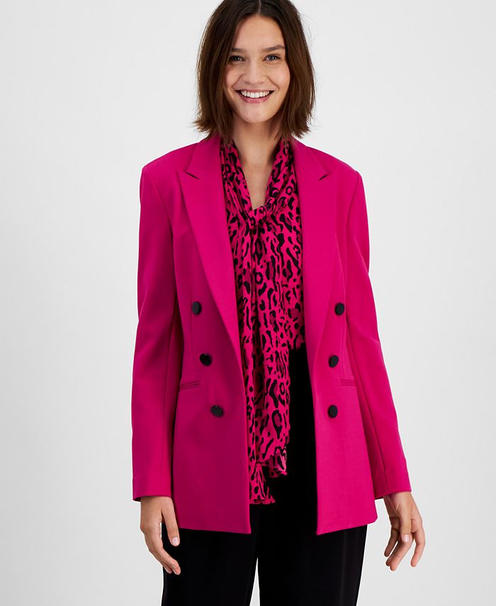 Bar III Women's Compression Boyfriend Long-Sleeve Blazer - Macy's
