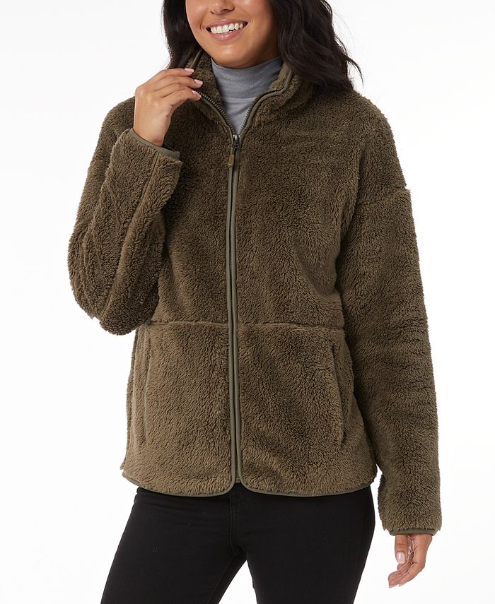 32 Degrees Women's Fleece Stand-Collar Zip Jacket - Macy's