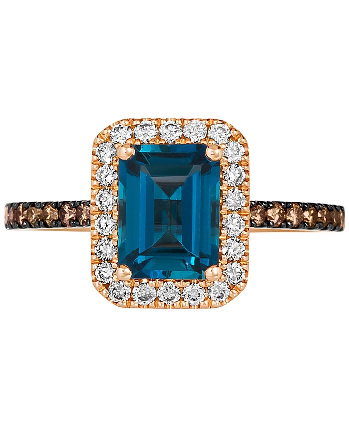 Le Vian Deep Sea Blue Topaz (1-5/8 ct. t.w.) & Diamond (3/8 ct. t.w ...