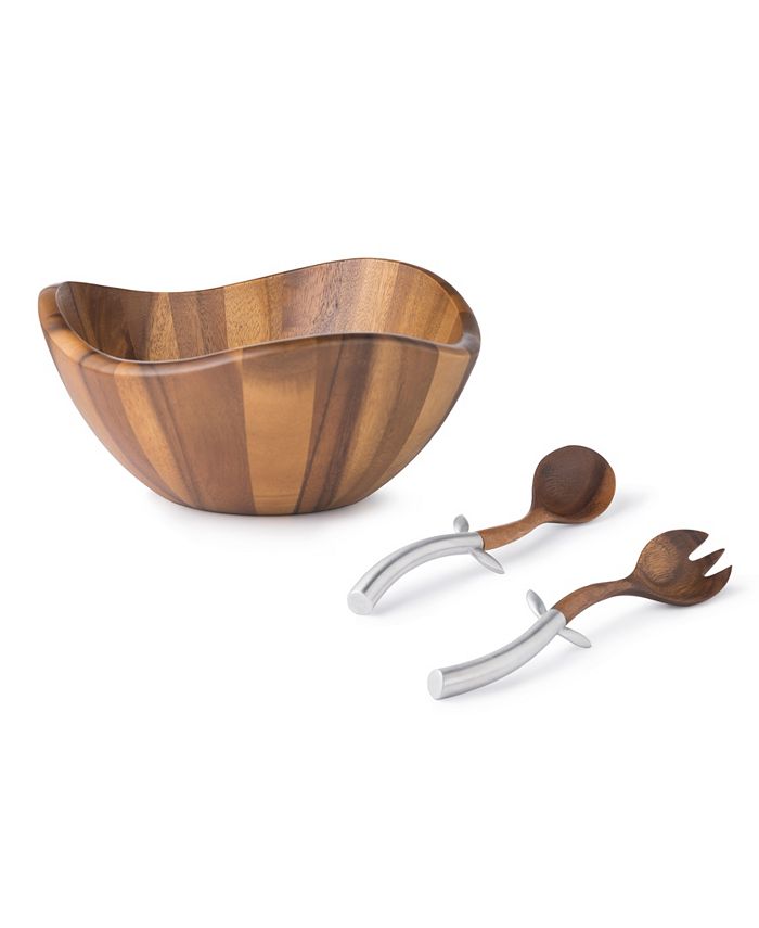 Everyday Solutions Vine Salad Bowl Set, 3 Piece - Macy's