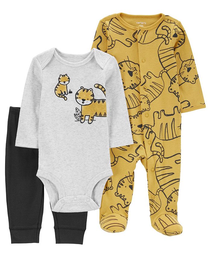 Carter's Baby Boys Lion Sleep and Play, Bodysuit and Pants, 3 Piece Set ...