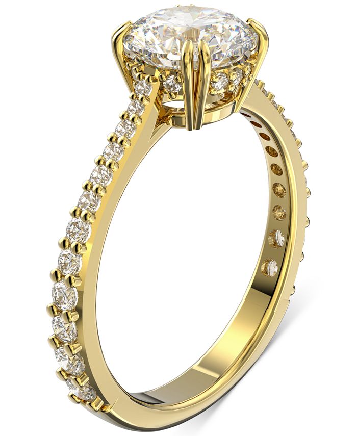 Swarovski Gold-Tone Constella Crystal Cocktail Ring - Macy's