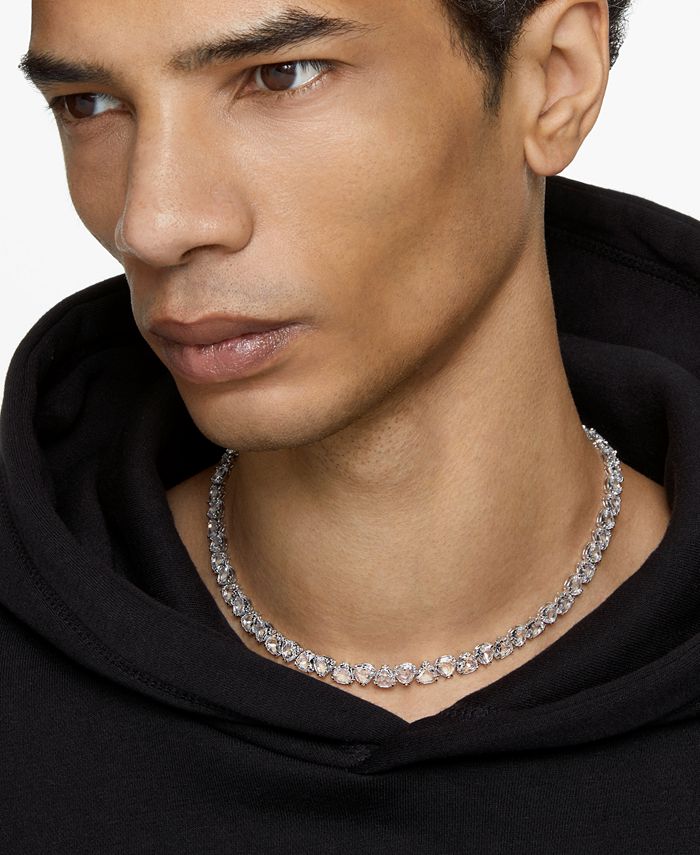 Swarovski Silver-Tone Millenia Crystal All Around Necklace, 14-7/8" + 1 ...