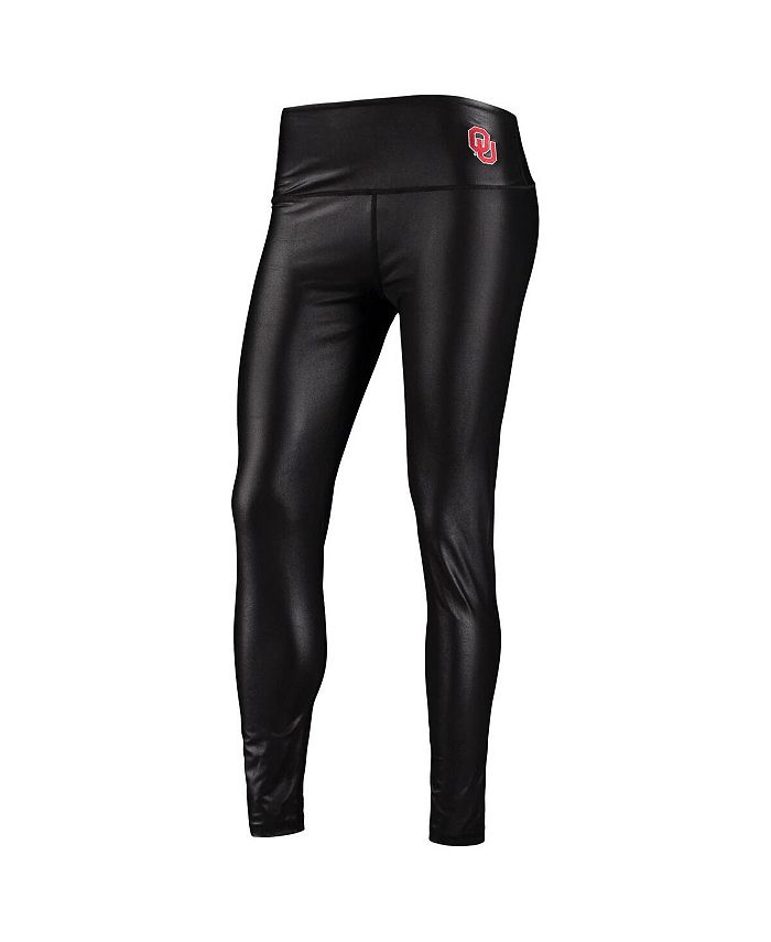 ZooZatz Women's Black Oklahoma Sooners Shine Liquid Leggings - Macy's