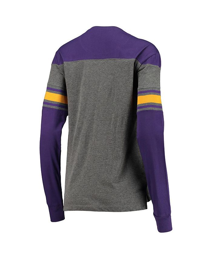 Pressbox Women's Purple, Heathered Gray LSU Tigers Lizzy Flocking ...