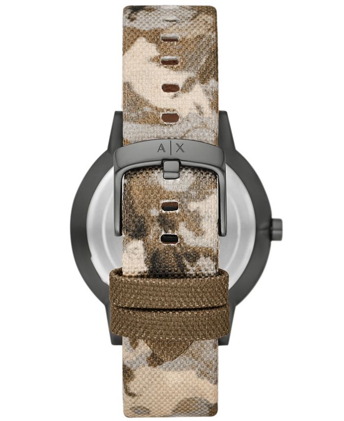 A|X Armani Exchange Men's Three-Hand Beige Polyethylene Terephthalate ...