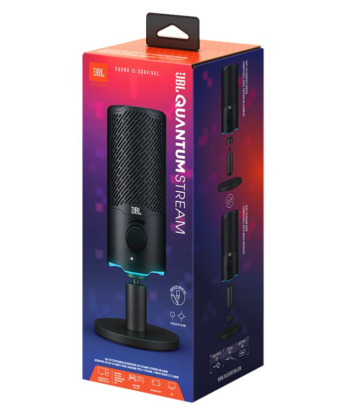 JBL Quantum Stream Dual Pattern USB Microphone - Macy's