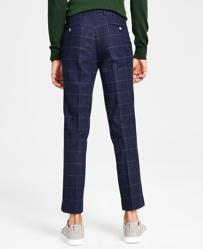 Paisley & Gray Men's Downing Slim-Fit Windowpane Check Suit Pants - Macy's