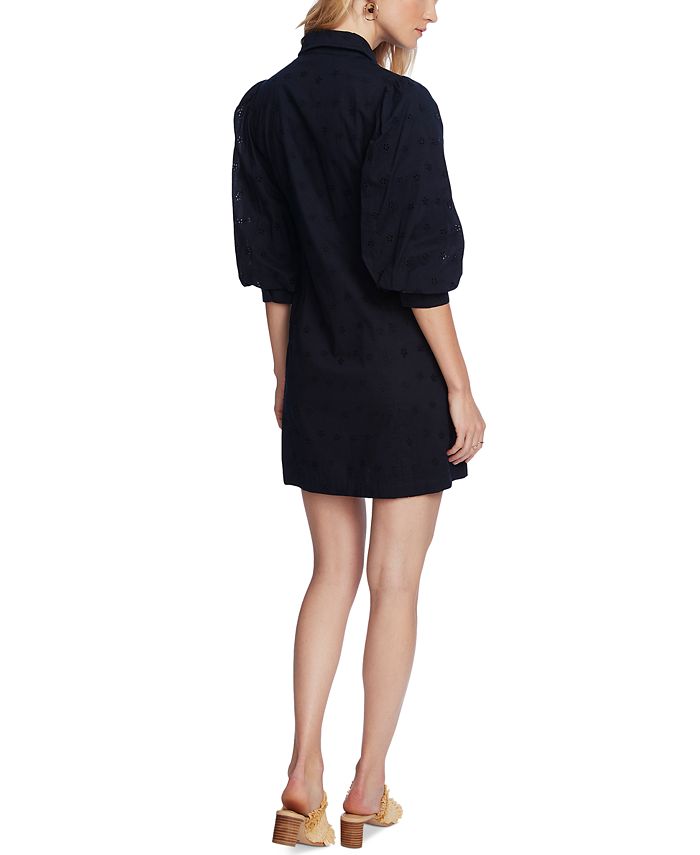Court & Rowe Women's Puff-Sleeve Eyelet Shirtdress - Macy's