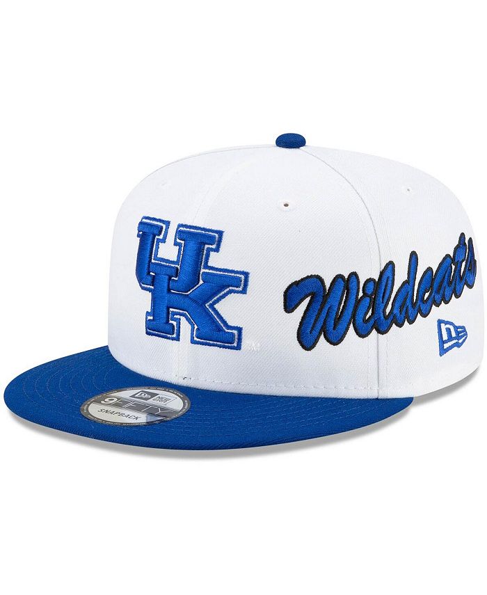 New Era Men's White and Royal Kentucky Wildcats Two-Tone Side Script ...