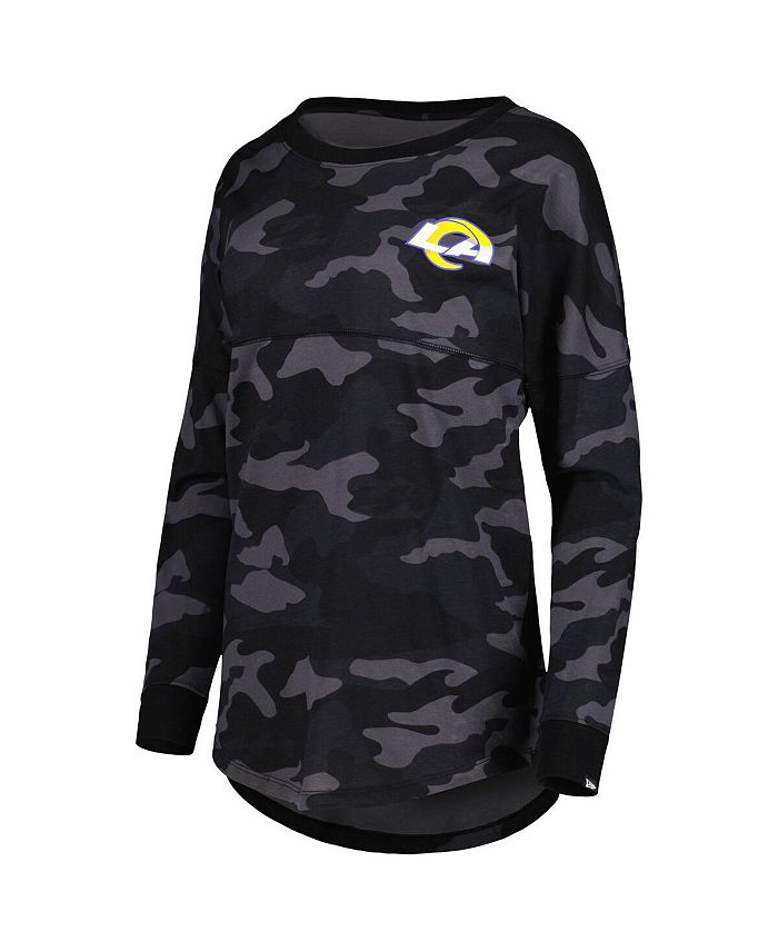 New Era Women's Black Los Angeles Rams Camo Long Sleeve T-shirt - Macy's