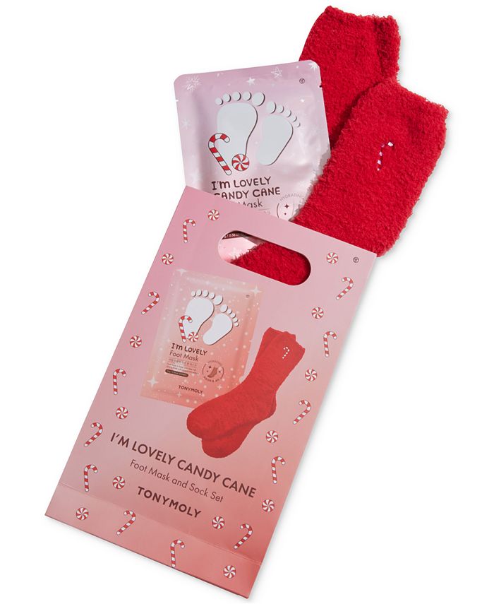 TONYMOLY 2-Pc. I'm Lovely Candy Cane Foot Mask & Sock Set & Reviews ...
