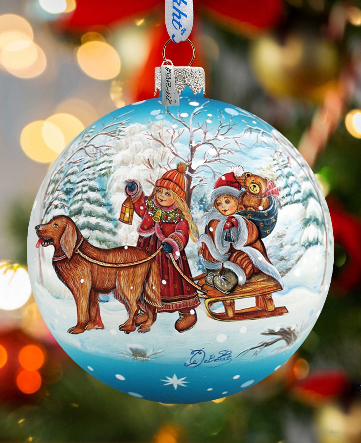 Click here for G.DeBrekht Winter Kids Ball Holiday Ornament - Mul... prices